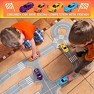 FB DINO TOYS 4 Pack Pull Back Cars Toys for 3 4 5 6 7 Year Old Boys and Toddlers, Pull Back Transforming Toys Cars, Christmas Birthday Kids Gift Toddler Toys Age 3-8
