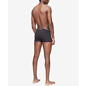 Calvin Klein Men's Ultra Soft Modern Modal Trunk, 3 Black, L