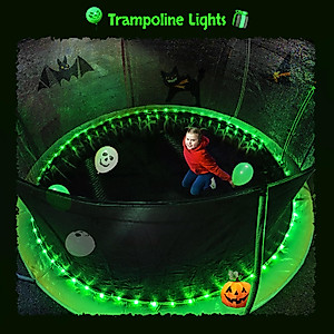 JMEXSUSS Green Halloween Solar Lights, 66 ft 200 LED Rope Lights Outdoor Waterproof, PVC Tube Green Christmas String Lights for Halloween Party Tree Fence Christmas