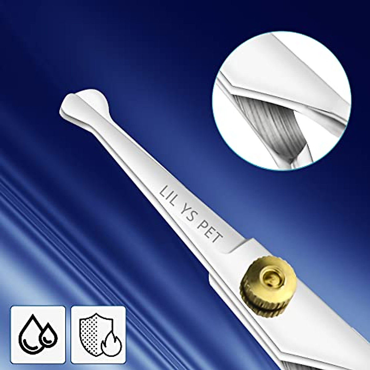 LILYS PET 5.0" Right-Handed Round-Tip Pet Grooming Scissors, Stainless Steel Small Ball Tip for Nose Hair,Ear Hair,Face Hair,Paw Hair for Dogs and Cats…