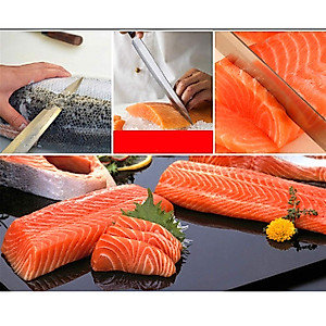 LIUZHANGYU Waterboss,Japanese Sushi Chef Knife Salmon Knife Slicer Razor Sharp Sashimi Watermelon Knives, 5Cr15mov Stainless Steel Sashimi Yanagiba Knife, Maple Handle, 11.8inch (300mm)
