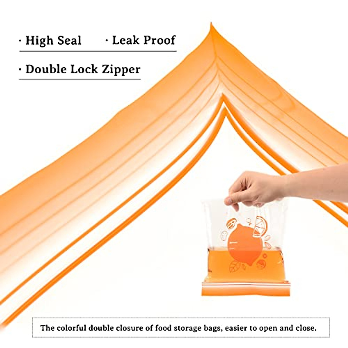 BRATA 15 PACK Reusable Storage Bags for food,BPA FREE Reusable Ziplock Bags Freezer Bags,Gallon Ziplock Bags for Liquid food Sandwich Meat Fruit Veggies Snack,Thaw in Microwave