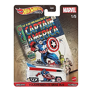 Hot Wheels Pop Culture VW Drag Bus 1:64 Scale Vehicle for Kids Aged 3 Years Old & Up & Collectors of Classic Toy Cars, Featuring New Castings & Themes