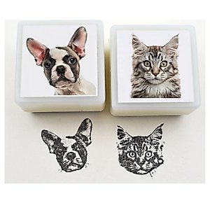 Custom Made Pet Portrait Stamp，Custom Pet Stamp Self Inking，pet Stamp，Custom Stamps，Custom Ink Stamp， Personalized Pet Stamp Personalized Pet Stamp,pet Face Stamps