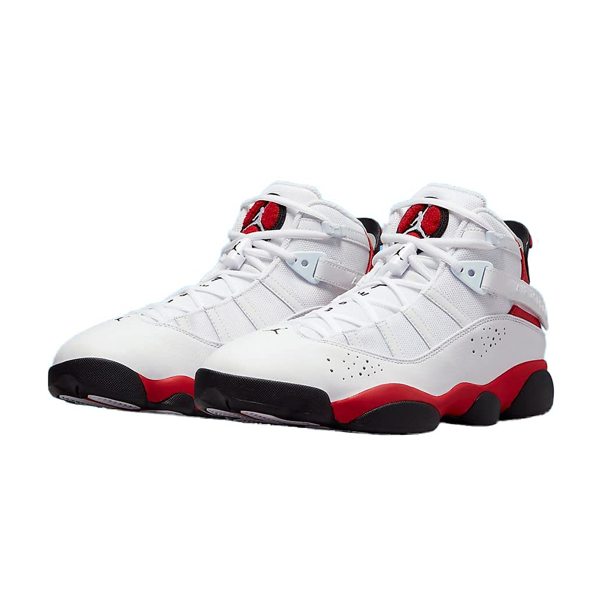 Jordan Mens 6 Rings 322992 126 Cherry - Size 9 White/Black-university Red