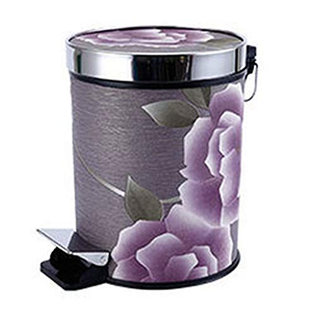 Lsxlsd 10L Wastebasket Dome Pedal Bin Size: 21.7X27.5CM (Color : Purple)