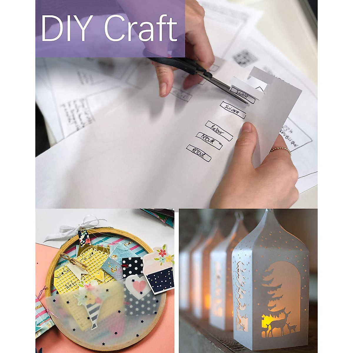 Translucent Vellum Paper, Dowsabel 68LBS 8.5 x 11 inches Printable Vellums for Card Overlays, Invitations Belly Bands, Envelope, Lantern,50 Sheets