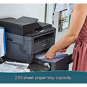 Brother DCP L25 50DWB All-in-One Wireless Monochrome Laser Printer, Print Scan Copy, Automatic Duplex Printing, 128MB Memory, 2400 x 600 dpi, 36 ppm, 250-Sheet, 50-Sheet ADF, Durlyfish