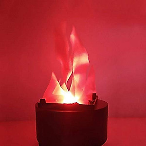 Electronic LED Fake Fire Flame Simulated Flame Effect Light No Heat Base Support Halloween Artificial Flame 3D Campfire Centerpiece for Christmas, Festival Night Clubs (3D Triangle Flame)