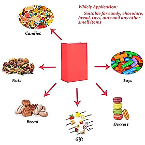 20 Pack Paper Party Favor Bags, Colorful Wrapped Kraft Bags with 20 stickers Candy Treat Bags Gift Bags Bulk for Kids Birthdays, Wedding, Baby Showers, DIY Crafts, Christmas, Easter (13x8x24cm)