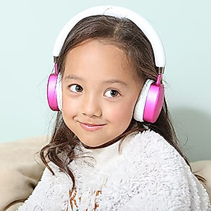 Puro Sound Labs PuroQuiets Volume Limited On-Ear Active Noise Cancelling Bluetooth Headphones – Lightweight Headphones for Kids with Built-in Microphone – Safer Sound Studio-Grade Quality (Hot Pink)