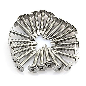 25 Pack Self-Drilling Dovetail Screws 410 Stainless Steel #8 1 Inch Truss Head Phillips Drive Drill Point Tek Screws