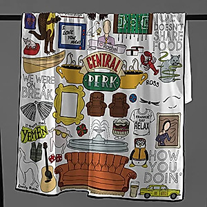 Eco Times TV show Super Soft Lightweight Thin American Flannel Throw Blanket for Sofa Couch Bed, 45"x57"