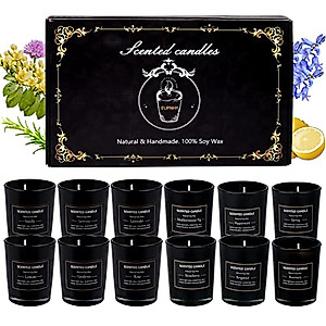 EUPNHY 12 Pack Scented Candles Gift Set 2.5oz Strong Fragrance Aromatherapy Jar Candle Set Soy Wax Decorative Candles for Home Scented Bath and Body Works Candles Best Gifts for Women.