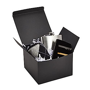 Juvale 30 Pack Black 6x6x4 Gift Boxes with Lids for Presents, Birthday Themed Party Favors, Groomsmen, Bridesmaid Proposal