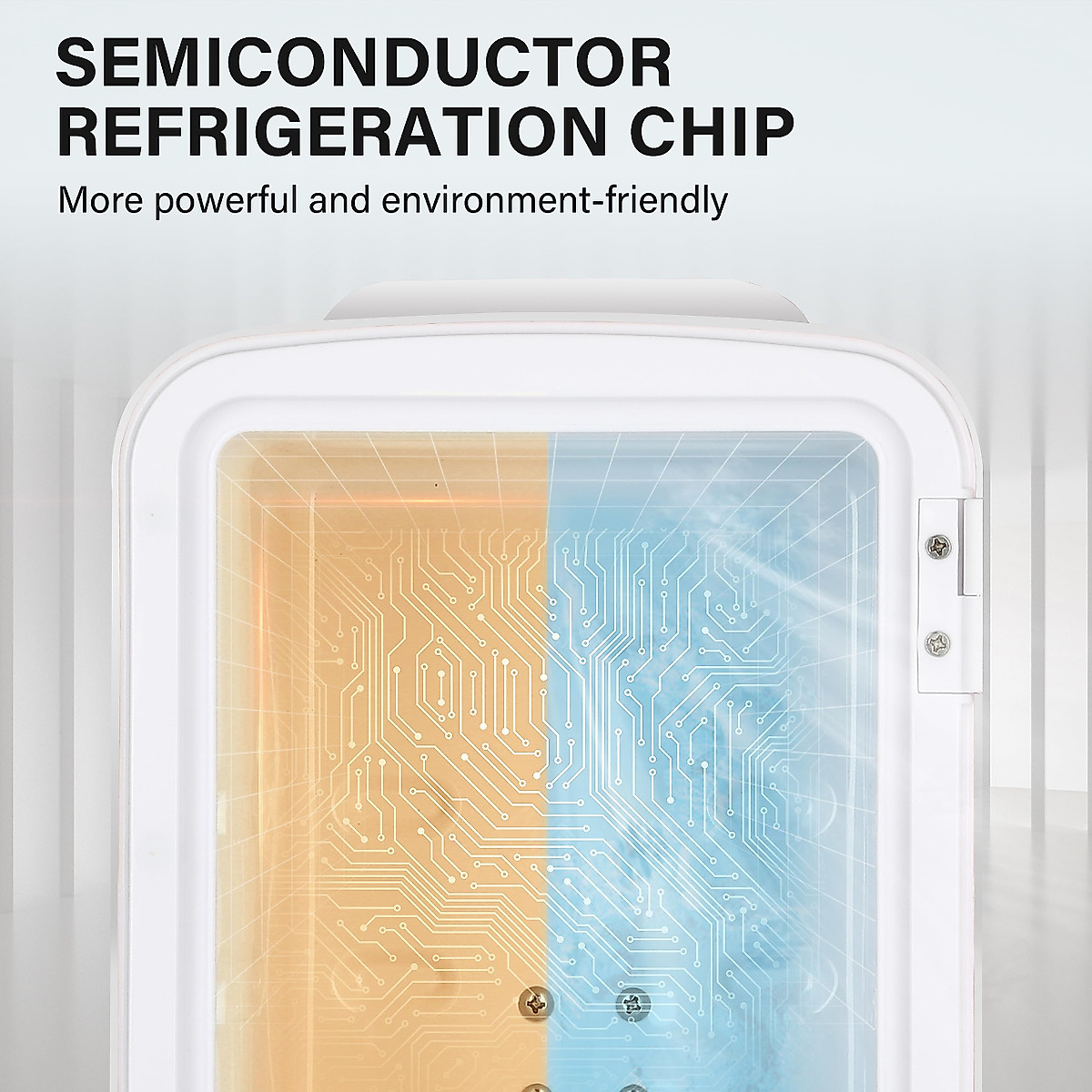 Simple Deluxe Mini Fridge, 4L/6 Can Portable Cooler & Warmer Freon-Free Small Refrigerator Provide Compact Storage for Skincare, Beverage, Food, Cosmetics, White