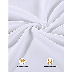 Cieltown Polyester Cloth Napkins 1-Dozen, Solid Washable Fabric Napkins Set of 12, Perfect for Weddings, Parties, Holiday Dinner (17 x 17-Inch, White)