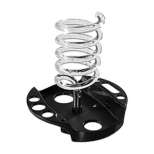 Hair Dryer Stand,Twisty Style Acrylic Top Holder,Hair Styling Appliances with Tray Two Spiral Holders and Heavy Base for Hair Dryer,Flat Iron,Curling Stick,Hair Straightener,Brush (crystal)