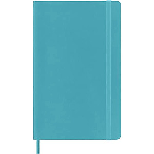 Moleskine Classic Notebook, Soft Cover, Large (5" x 8.25") Ruled/Lined, Reef Blue, 192 pages