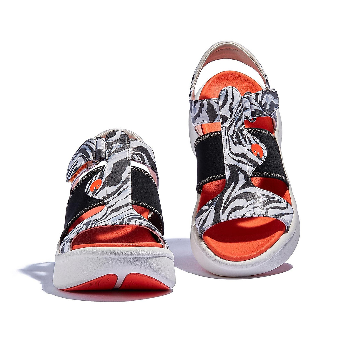 UIN Women's Summer Chunky Platform Wedges Sandals Comfortable Art Travel Shoes Sitges Ⅰ The Wild Stripes (8)