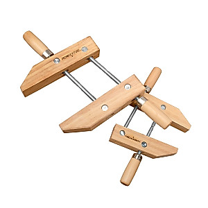 POWERTEC 71523 Wooden Handscrew Clamp – 8 Inch | Hand Screw Clamps for Woodworking, 2PK