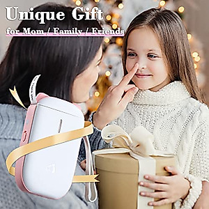 2023 Label Maker Machine, 520B Wireless Bluetooth Portable Label Printer with Label Tape Included Multiple Templates, USB Rechargeable for Christmas Decoration Home Office and Store Organization, Pink