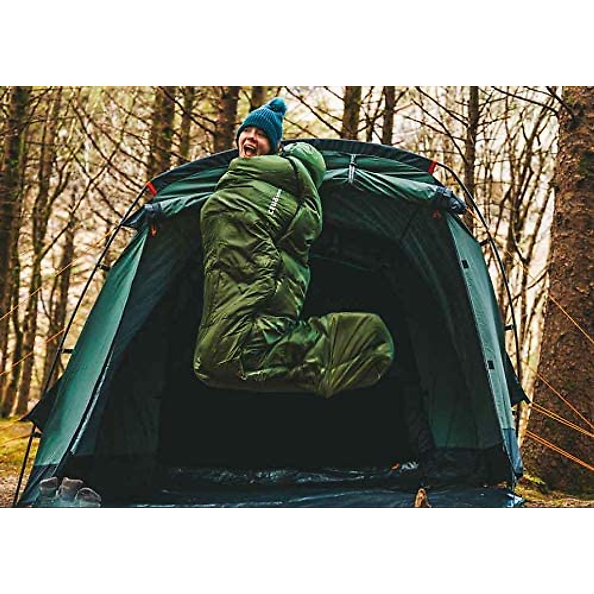 Crua Camping Sleeping Bag - Rating of 23°F (-5°C) for Hiking, Backpacking, Cold & Warm Weather