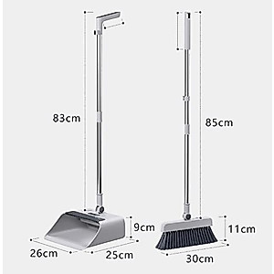 FEMUN,Broom and Dustpan Set,Kitchen Broom,Broom and Dustpan Set Heavy Duty,Cheap Broom,Folding Broom,Broom Set-Applicable to Bedroom, Living Room, Office, Study, Classroom, Bathroom, Dining Room。