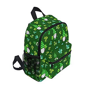 St Patrick Day with Gnomes Mini Backpack for Boys Girls Kid Toddler Preschool Bookbag Student Bag Travel Daypack