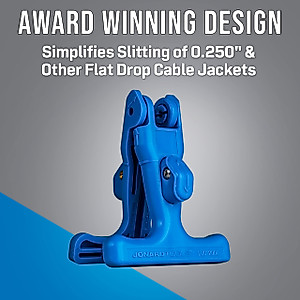 Jonard Tools FOD-2000 Fiber Optic Drop Cable Slitter for 0.250" Flat Cable, Blue