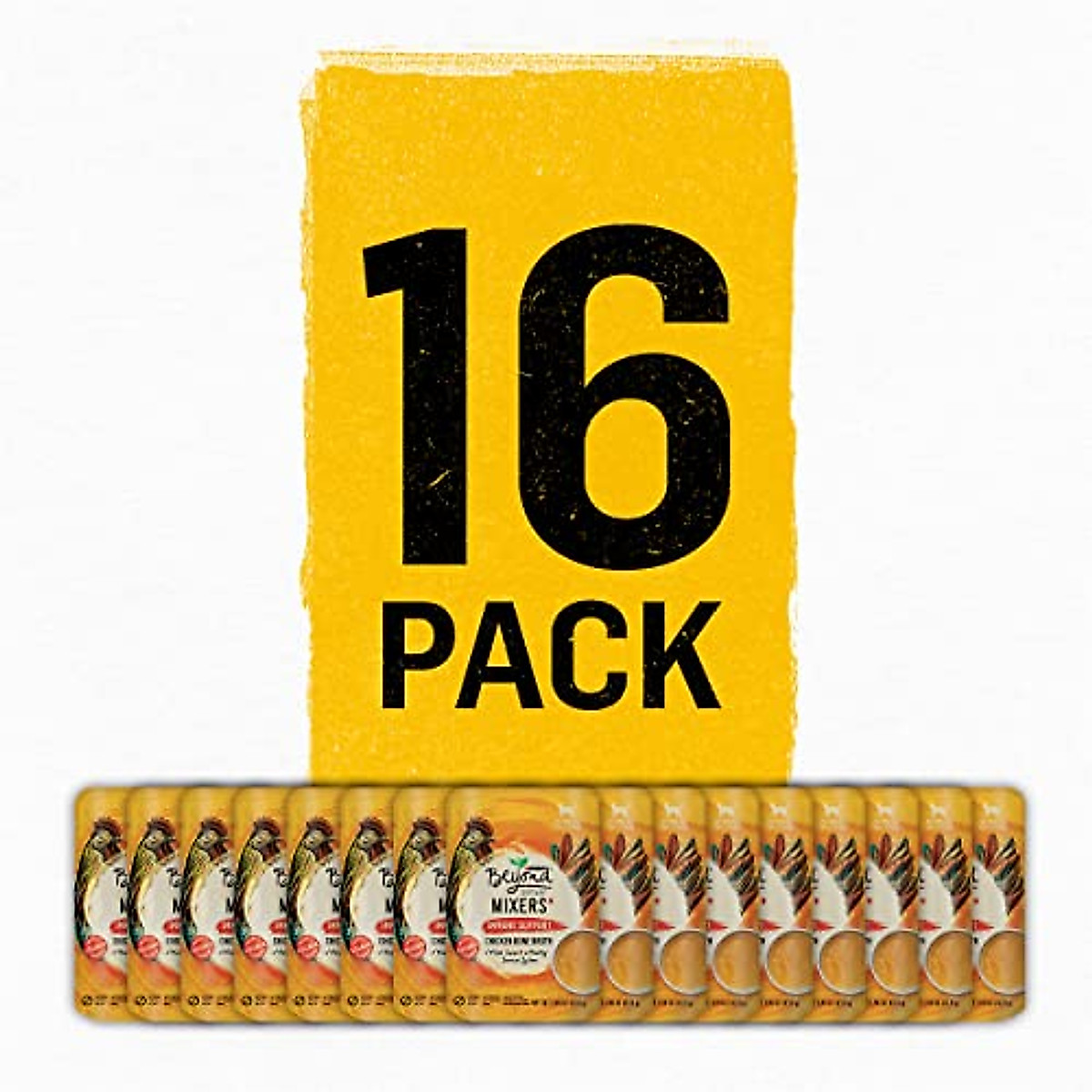 Beyond Purina Limited Ingredient, Natural Wet Cat Food Complement, Mixers Immune Support Chicken Bone Broth - (16) 1.55 oz. Pouches