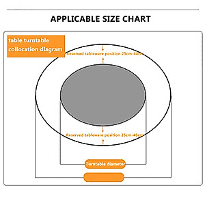 CHUJUA Large Round Table Top Lazy Susan Turntable Tempered Glass Round Lazy Susan Rotating Lazy Susan for Kitchen Dining Table 80cm