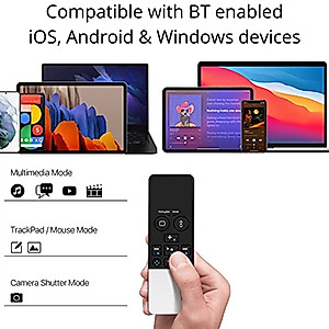 TNP Bluetooth Remote Control for iPad iPhone - Trackpad Media Presenter for iOS Mac Android Tablet PC - Wireless Camera Shutter, Media Button, Presentation Clicker, iPad Air Pro, MacBook Pro Mini M1