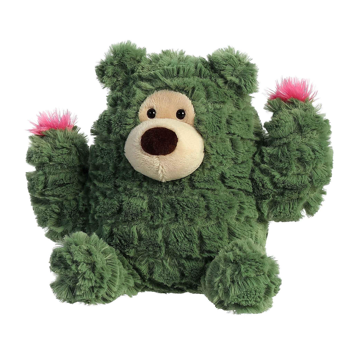 Aurora® Whimsical Cactus Kingdom™ Cactus Bear™ Stuffed Animal - Aesthetic Appeal - Comforting Cuddles - Green 7.5 Inches