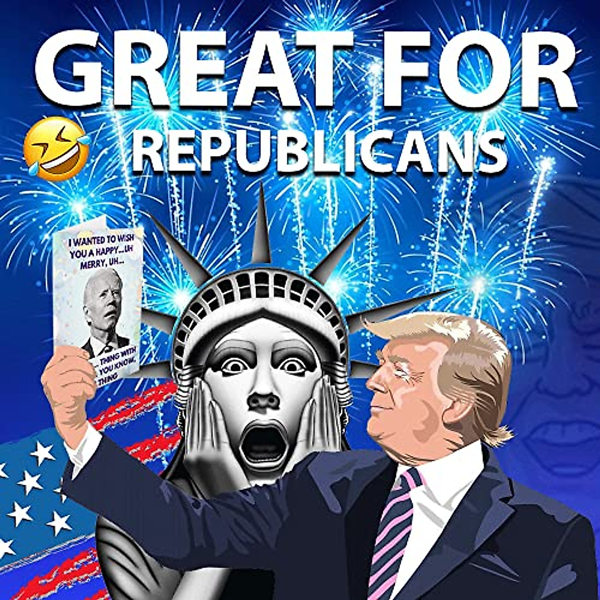 Pesky Patriot Funny Joe Biden Let’s Go Brandon Birthday Card | Hilarious Biden Political Gag Gift for Bday | Great for Republicans or Anti-Biden People