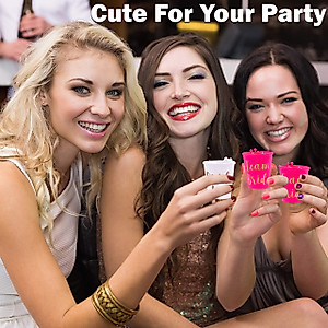 Upper Midland Products 20 Bachelorette Party Shot Glasses Necklace, Team Bride Supplies