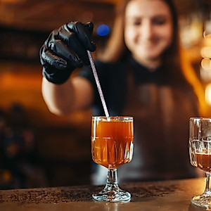 hapray 50-PCS Pink Glitter Plastic Swizzle Sticks, Crystal Cake Pops, Cocktail Coffee Drink Stirrers, Lolipop Stick, for Valentines Day Party 7.24 Inch