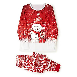 LWXQWDS Christmas Family Pajamas Matching Sets Xmas Matching Pjs for Adults Kids Holiday Home Xmas Family Sleepwear Set (Q 03， Women， Large)