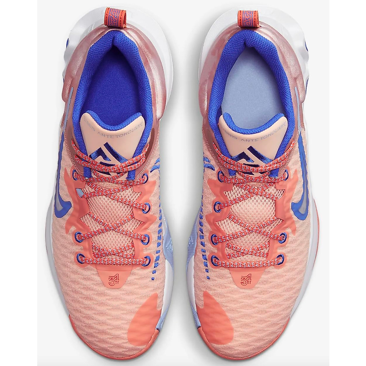 NIKE Men's Giannis Immortality Shoes Sneaker, Artic Orange Medium Blue, 15