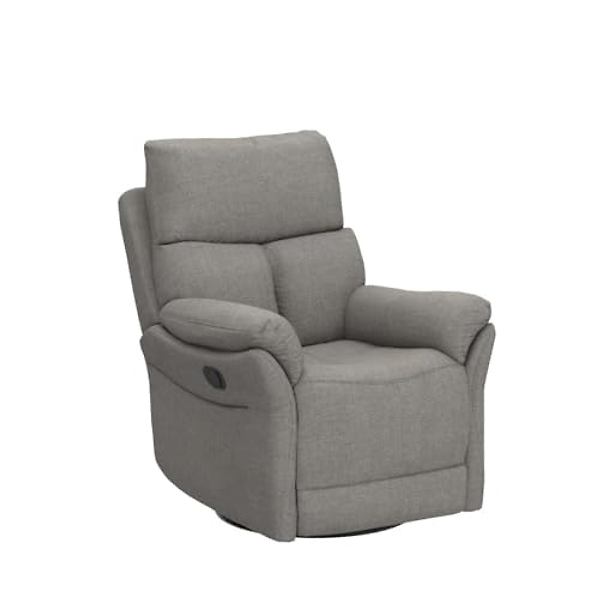 ANJ Swivel Rocker Recliner Chair, Manual Fabric Glider Nursery Recliner Chair, Single Rocking Modern Sofa Home Theater Seating for Living Room, Nursery (Silver)