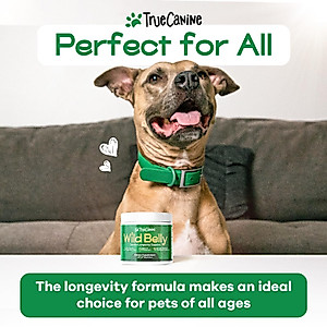 Wild Belly TrueCanine Probiotics for Dogs, 8.75 Billion CFU - Dog Probiotics for Digestive Health, Allergy&Itchy Skin, Anti-Aging & Gut Health for Dogs - Made in USA, Bacon Flavor, 30 Servings