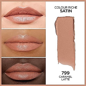 L’Oréal Paris Colour Riche Original Creamy, Hydrating Satin Lipstick with Argan Oil and Vitamin E, Caramel Latte , 1 Count