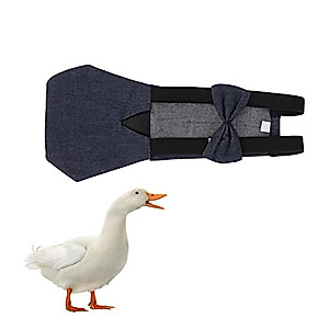Zerodis Pet Chicken Diapers,Chicken Goose Duck Loose Tight Belt Diapers Poop Pocket Diapers Denim Pattern for Poultry Pet Cleaning Use(M)
