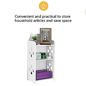JXANG Nightstand White PVC Nightstands Bed Side Table Articles Magazine Cabinet Storage Organizer Bedside Table Drawer Night for Bedroom Furniture
