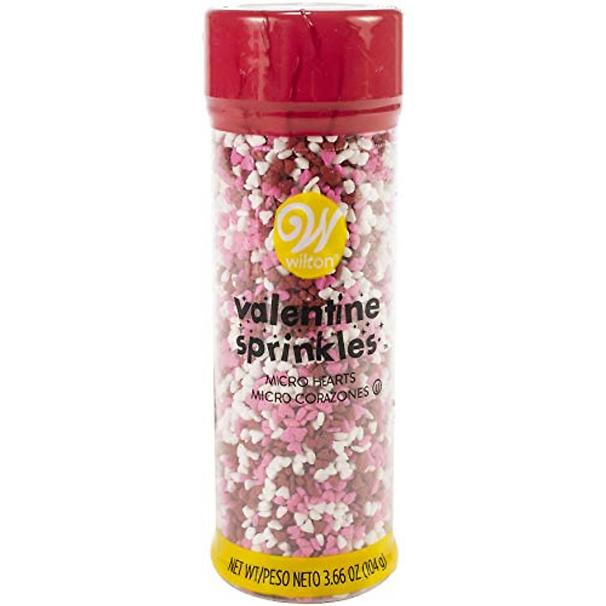 Food Items SPRINKLE MIX RD/PK/WHTE, us:one size, Red, Pink & White Micro Hearts
