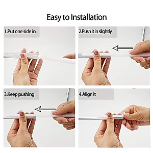 HAMRVL 6-Pack 30cm/1ft 17.2x7mm Led Aluminum Channel System U Shape with Cover, Led Strip Light Diffuser with White End Caps and Mounting Clips Accessories for Under Counter Light Fixture for Indoor