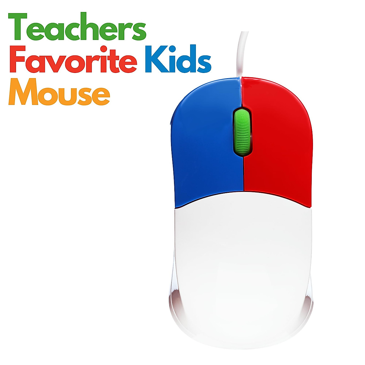 Clevy Kids Mouse - Colorful Ergonomic USB Computer and Laptop Kids Mouse for School and Home Computer Use - Wired Children Friendly - Compatible with Windows, macOS, Chromebook