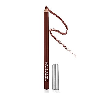 Palladio Lip Liner Pencil, Wooden, Firm yet Smooth, Contour and Line with Ease, Perfectly Outlined Lips, Comfortable, Hydrating, Moisturizing, Rich Pigmented Color, Long Lasting, Café