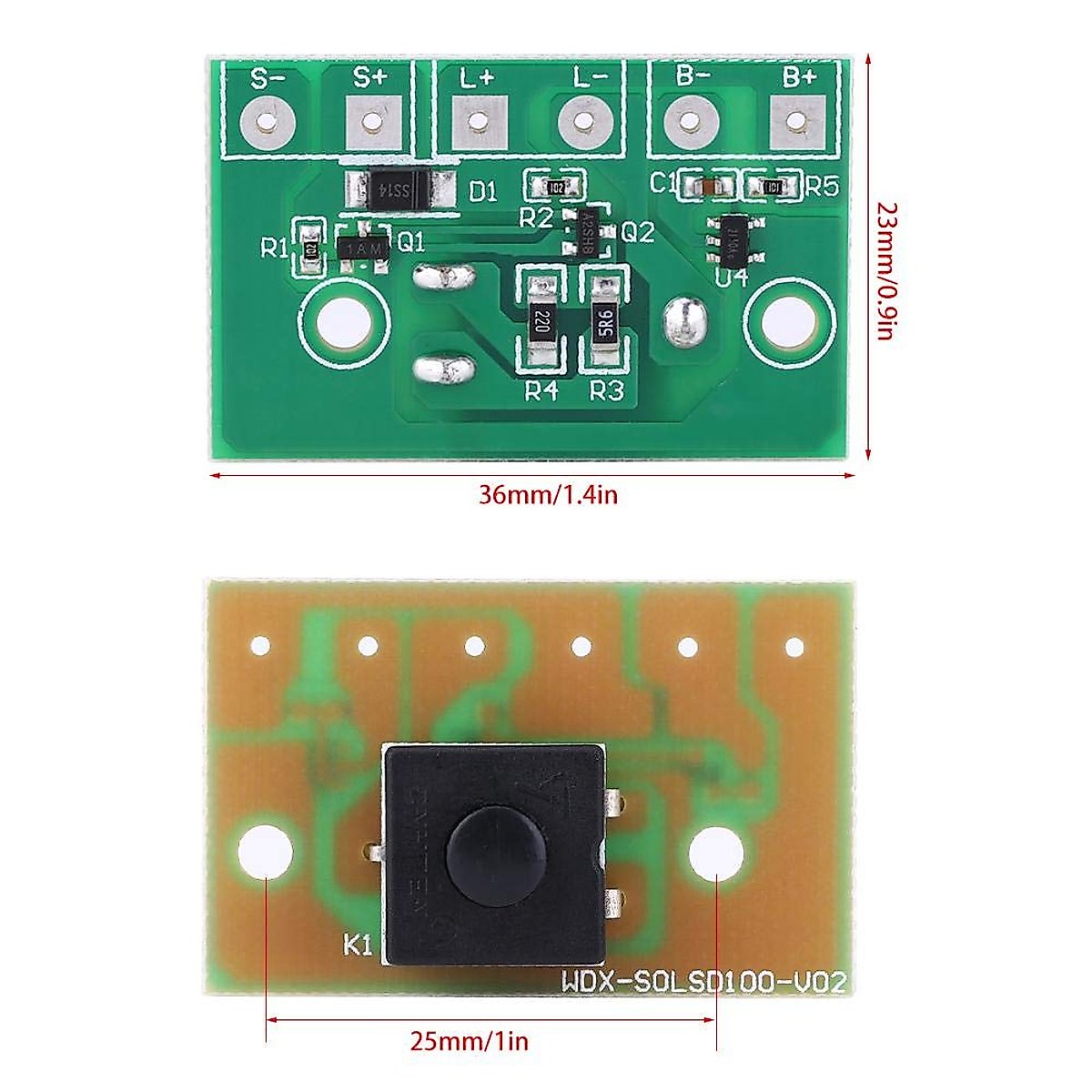 Solar Lamp Controller Module for Solar Lamp Night Light Controller Module Control Circuit Board with Switch