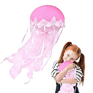 KAYBOBEZK Jellyfish Plush, Jellyfish Stuffed Animal Toy, Simulation Cute Pink Jelly Fish Plush Pillow Room Decor Toy, Unique Plush Gifts for Kids